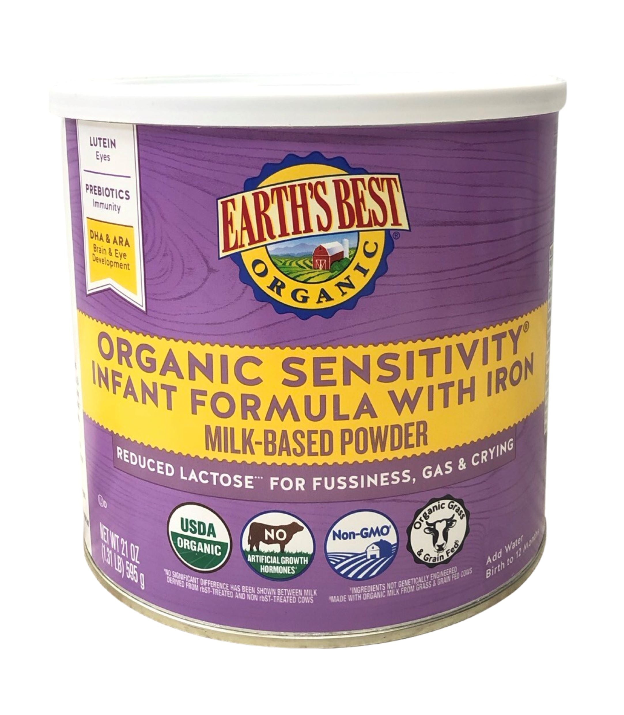Earth's Best Organic Sensitivity Infant Formula 21 oz Powder (Case of ...